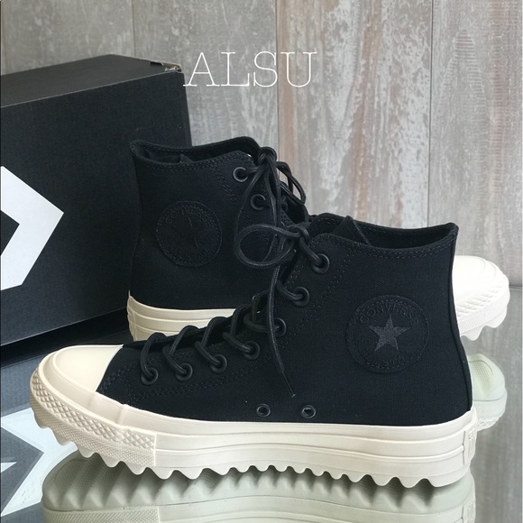 Converse | Shoes | Converse Ctas Lift Ripple Hi Black Natural W Authe ...